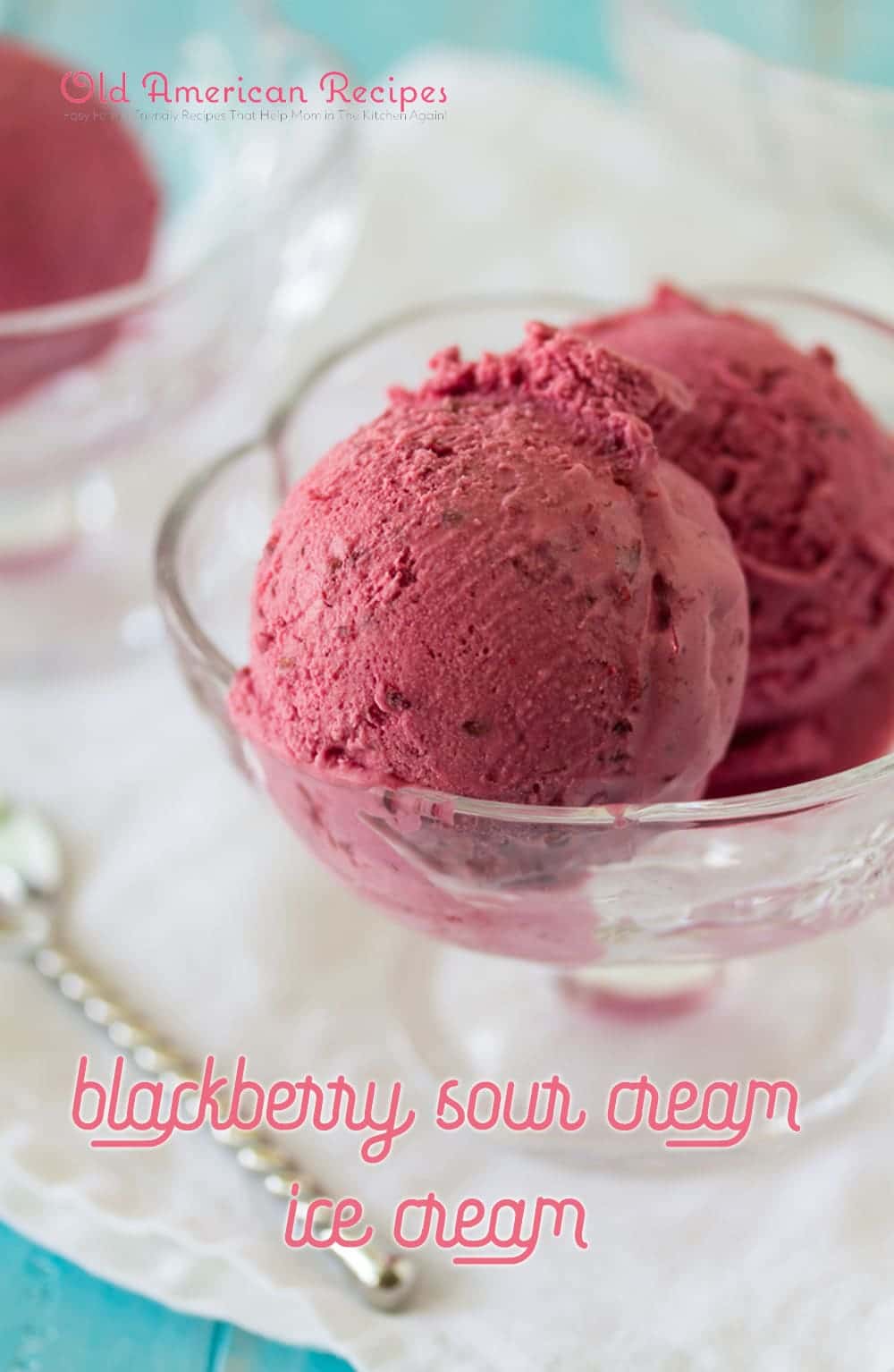 Blackberry Sour Cream Ice Cream - Old American Recipes