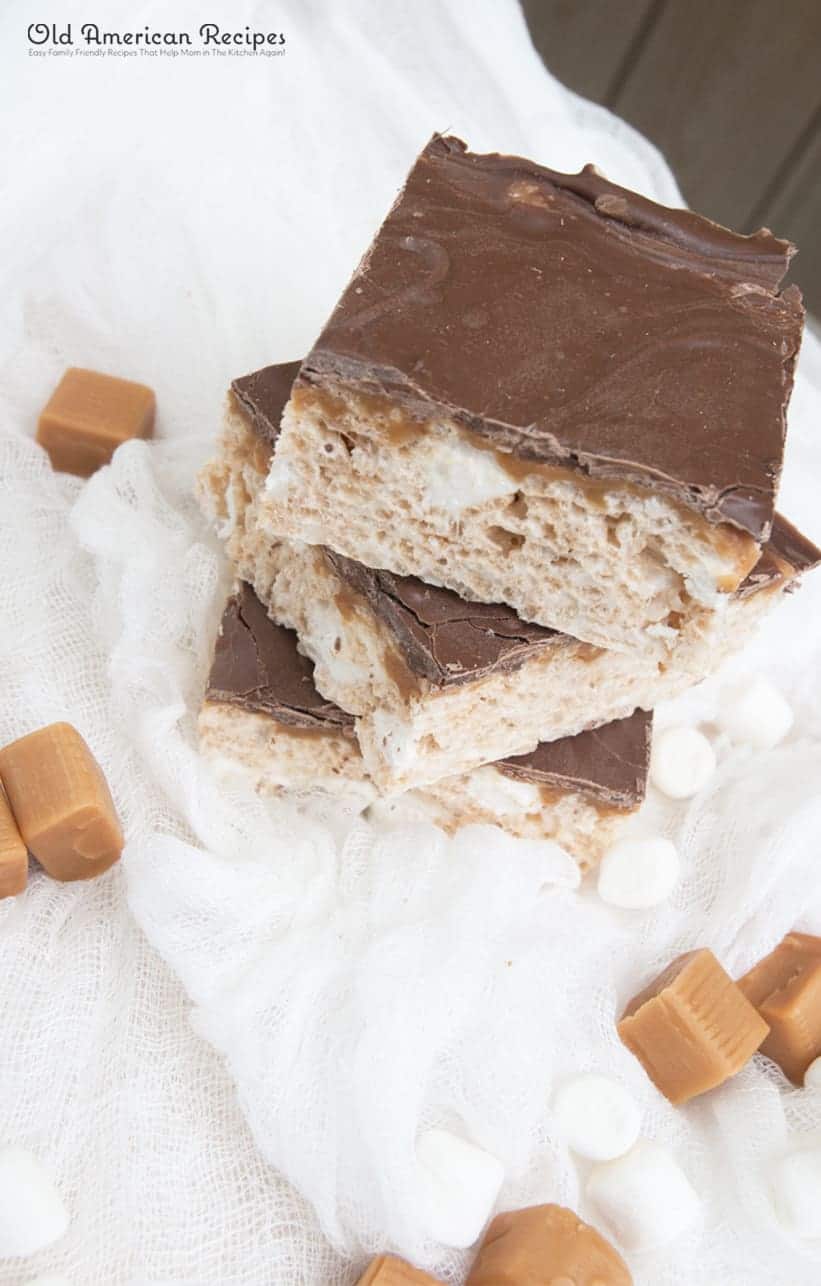 Chocolate, Caramel And Peanut Butter Rice Krispie Squares - Old ...
