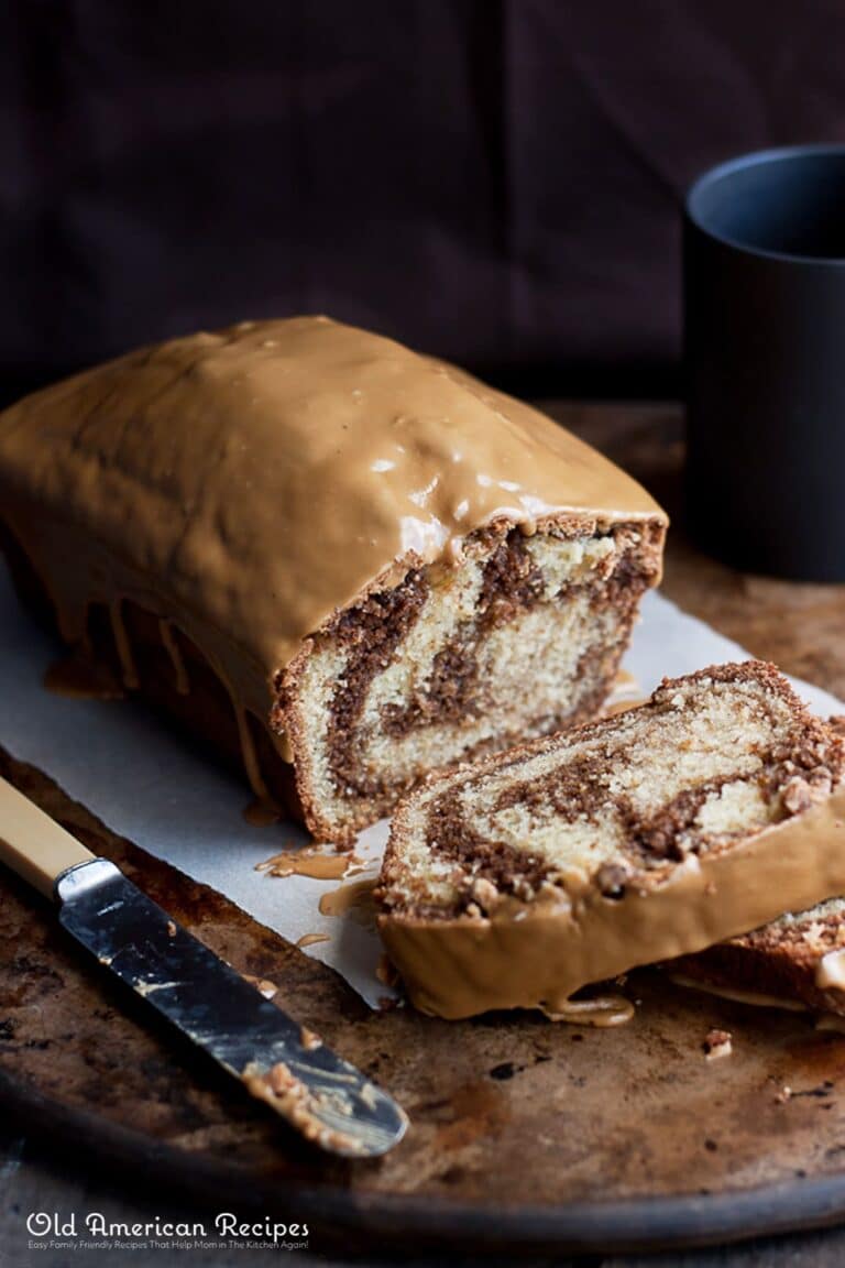 Mocha Swirl Bread With Espresso Glaze - Old American Recipes