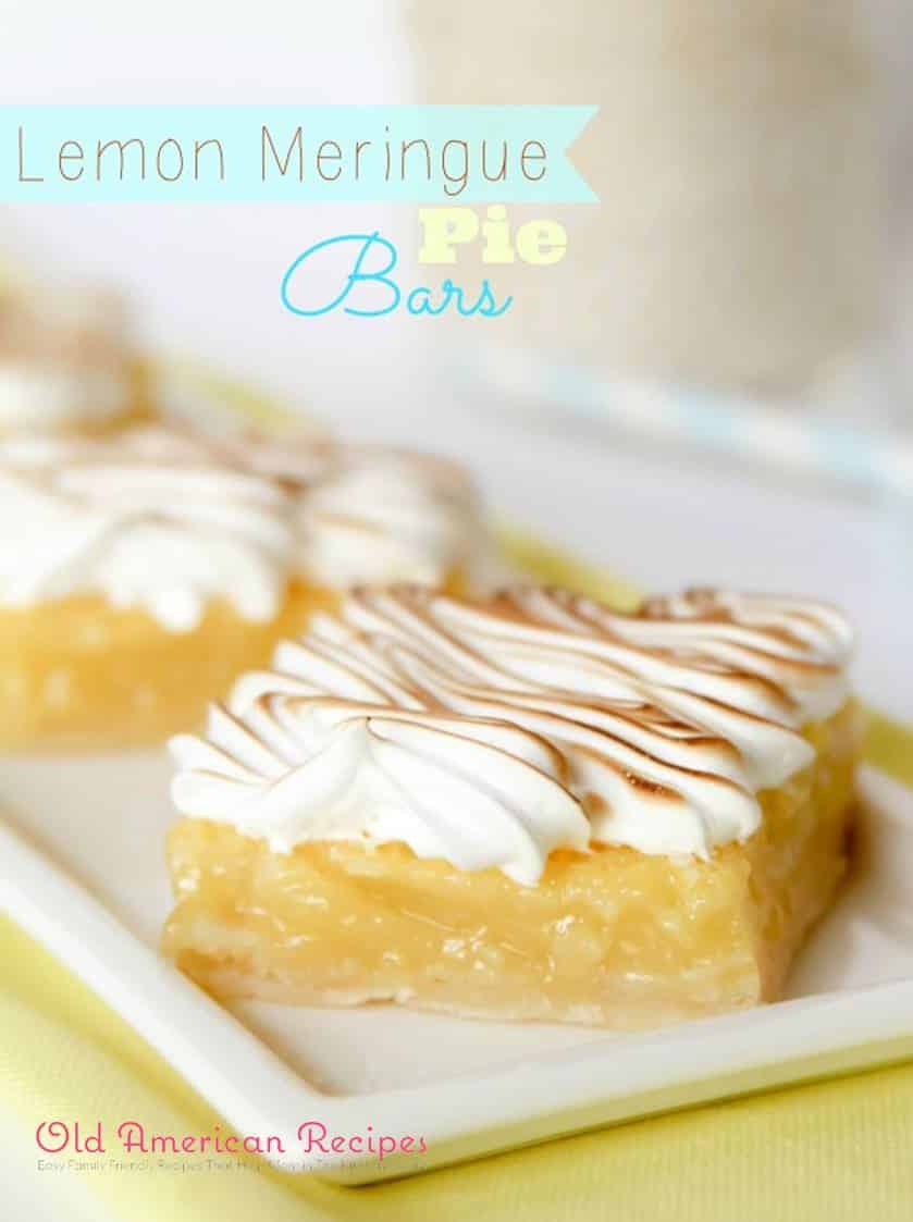 Lemon Meringue Pie Bars - Old American Recipes
