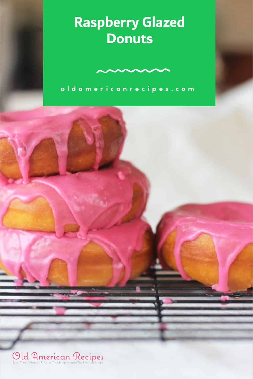 Raspberry Glazed Doughnuts - Old American Recipes